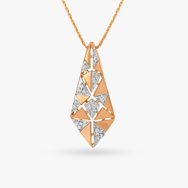 Triangular Mesh Diamond Pendant