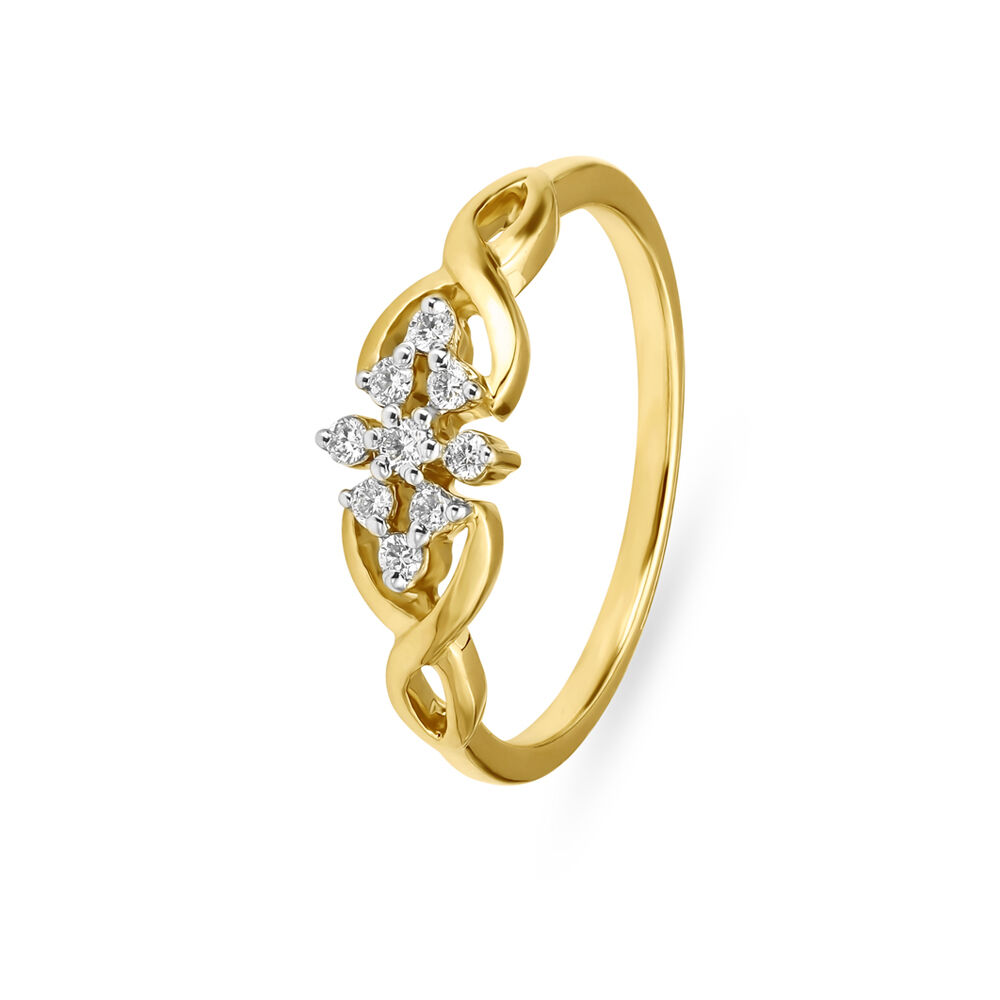 Infinity ring gold tanishq store
