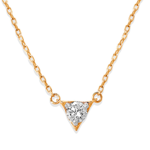 Enchanting Triad Solitaire Pendant with Chain