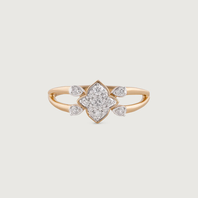 Buy Sparkle Promise Gold & Diamond Finger Ring at Best Price | Tanishq UAE