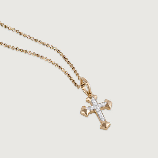 Trinity Cross Gold and Diamond Pendant
