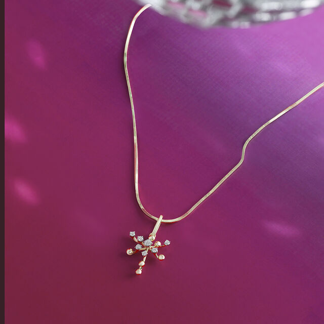 Buy Groovy Glow Gold & Diamond Pendant at Best Price | Tanishq US