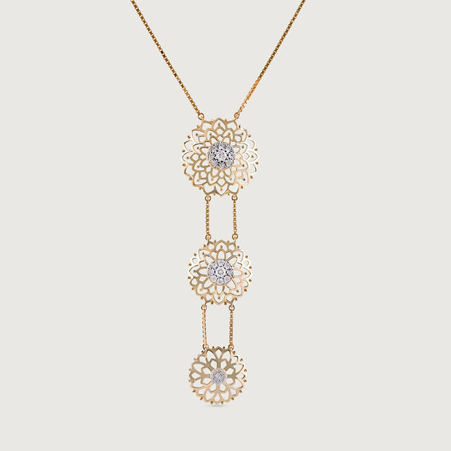 Crochet Wander Gold and Diamond Necklace