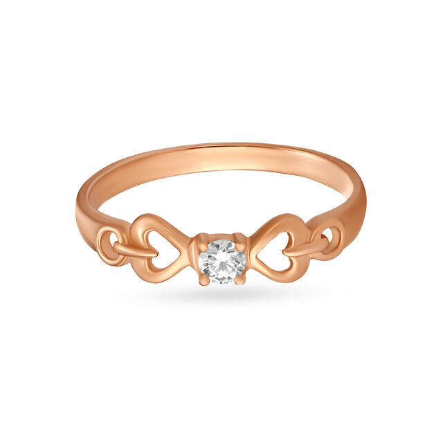 Heart Motif Diamond Finger Ring
