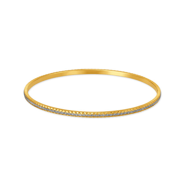 Modish Yellow Gold Square Bangles