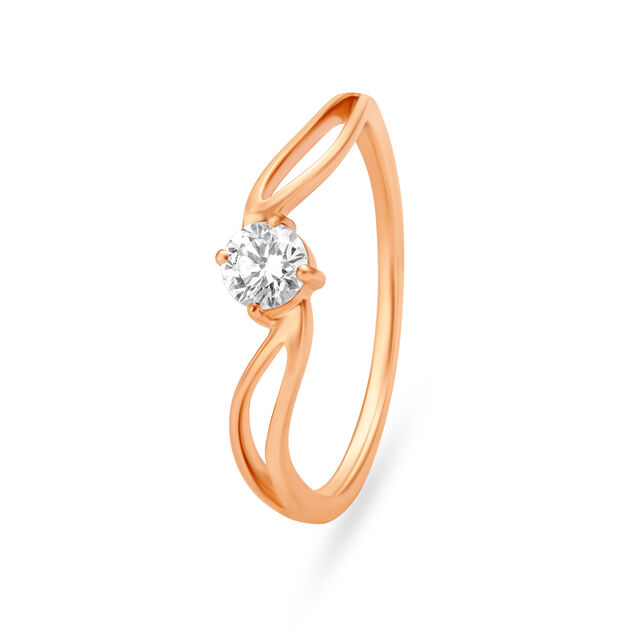 Classic Mini Solitaire Finger Ring