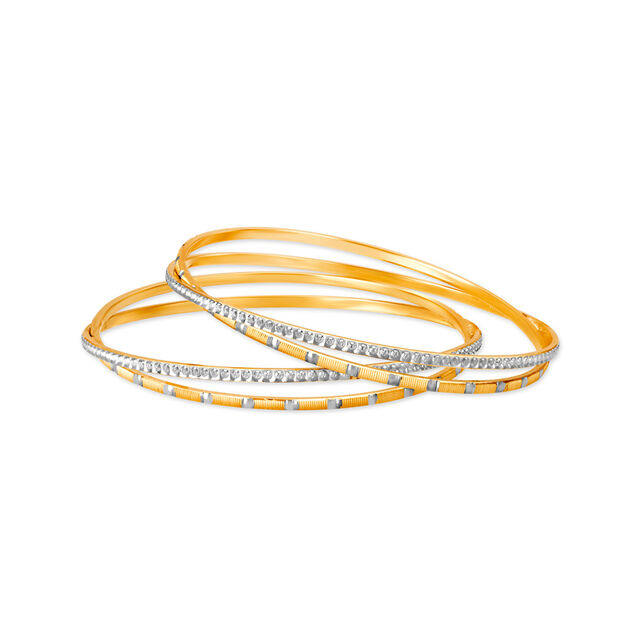 Accented Gold Bangles