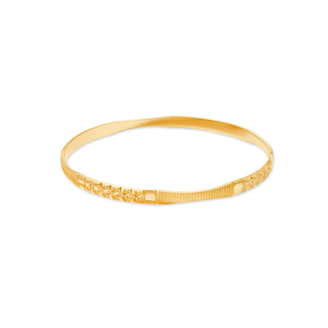 Opulent Yellow Gold Textured Bangles