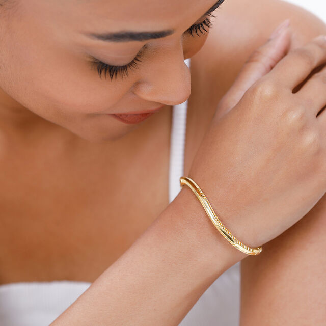 18KT Sunrise Reflections Yellow Bangle