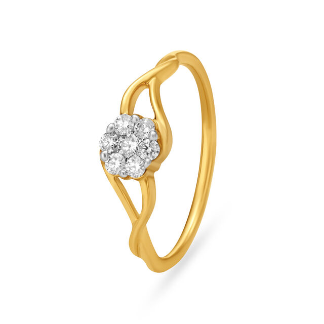 Wavelike Cluster Finger Ring