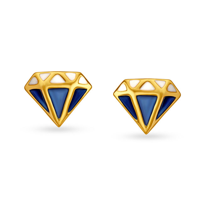 Diamond Emoticon Stud Earrings for Kids