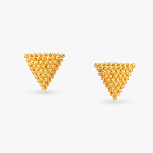Cascade Triangular Stud Earrings