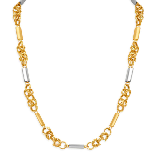 Fashionable Link Dual Tone Gold Chain For Men