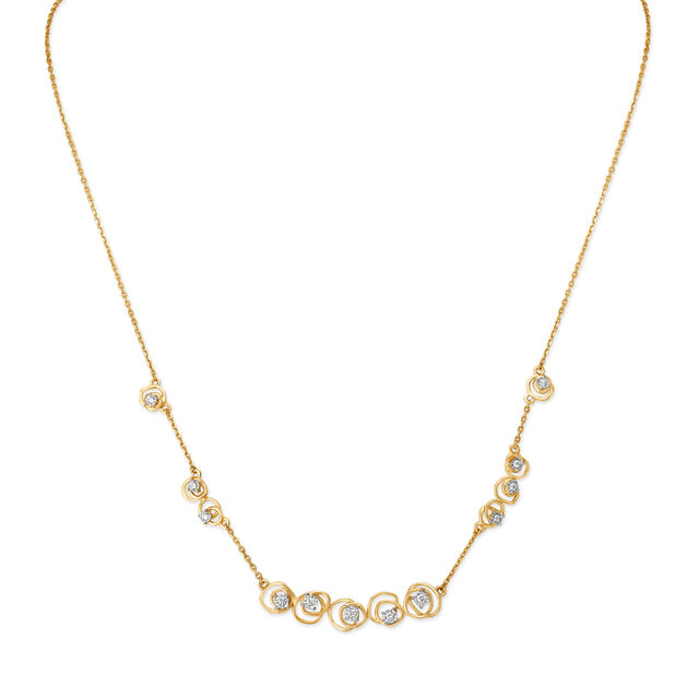 14kt Yellow Gold Stunning Diamond Encrusted Necklace