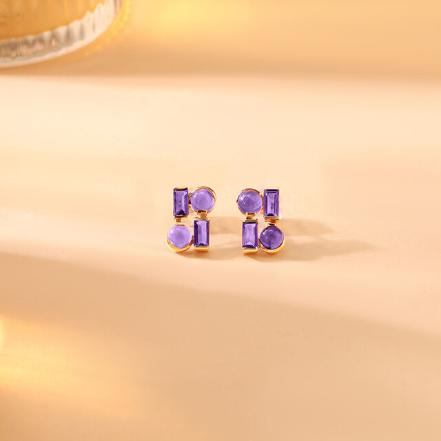 Bombshell 14KT Amethyst Stud Earrings