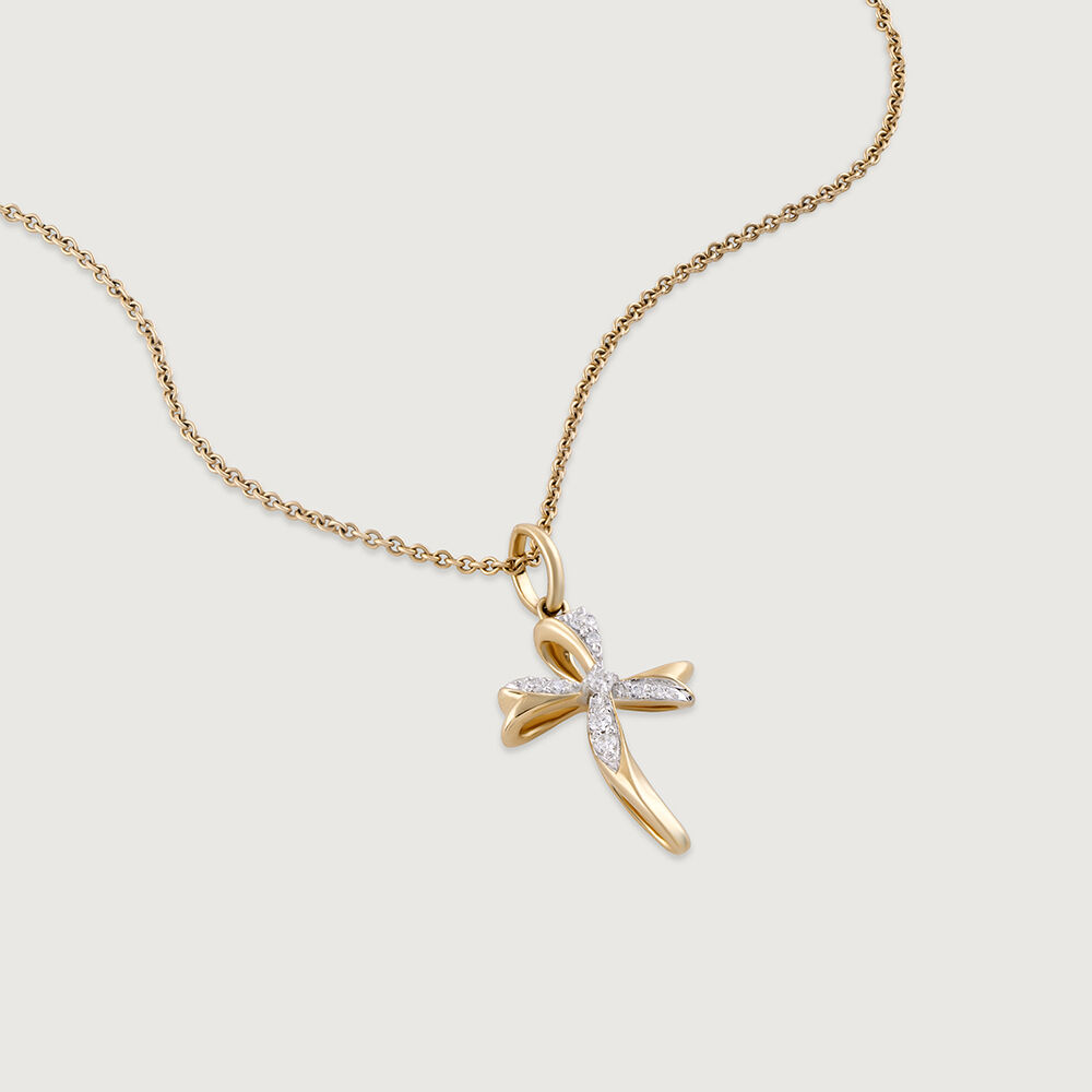 Gold cross pendant tanishq store