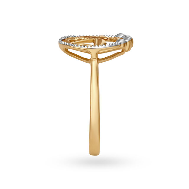 Libra Zodiac Gold Finger Ring