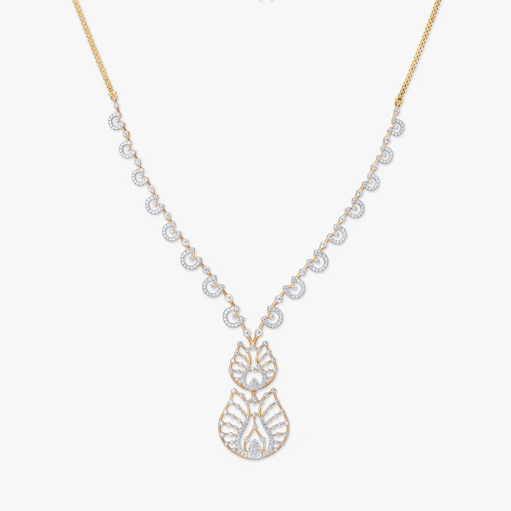 Original diamond necklace set tanishq store