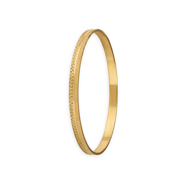 Textured Glossy Gold Bangle