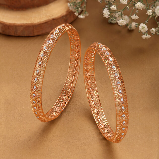 Contemporary Casting Bangle with Cubic zirconia