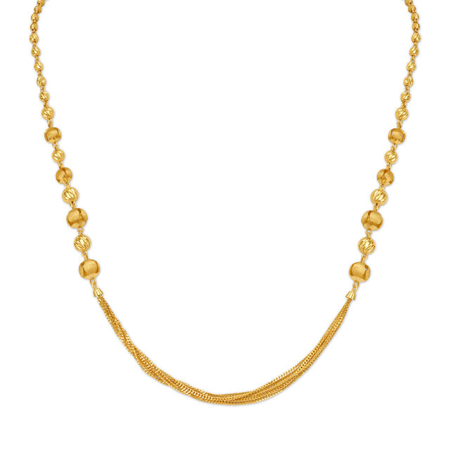 Suave Contemporary Bead Gold Chain