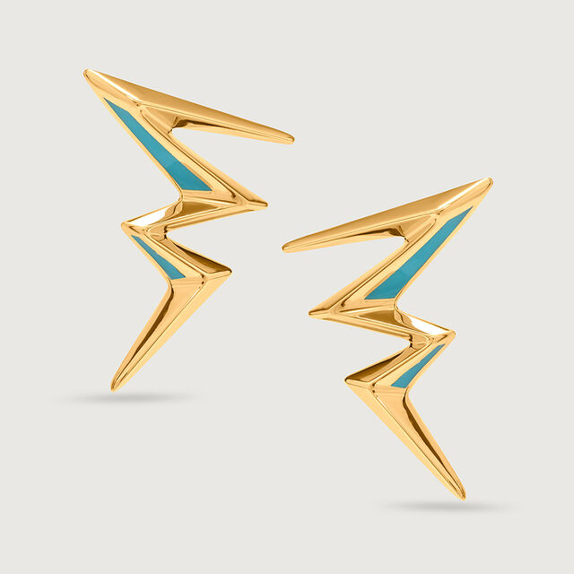 Thunderstruck Chic 18KT Gold Stud Earrings