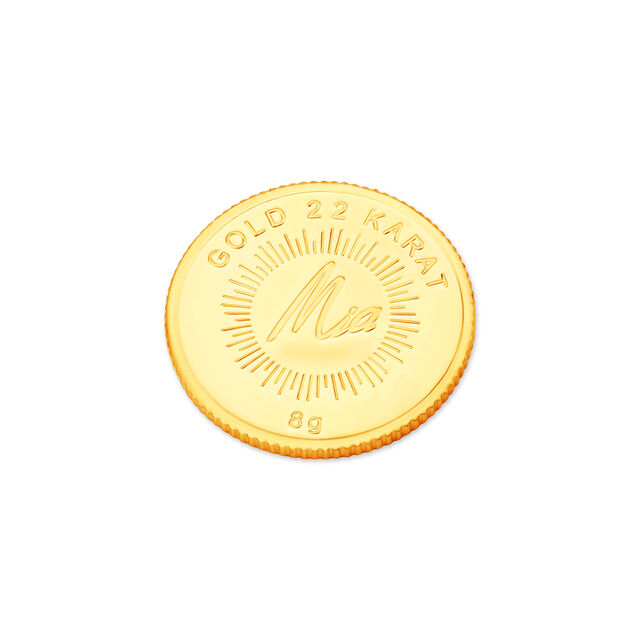 8 GM 22 Karat Stunning Lotus Gold Coin