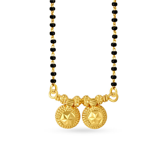 Ornate Yellow Gold Dual Disc Pendant