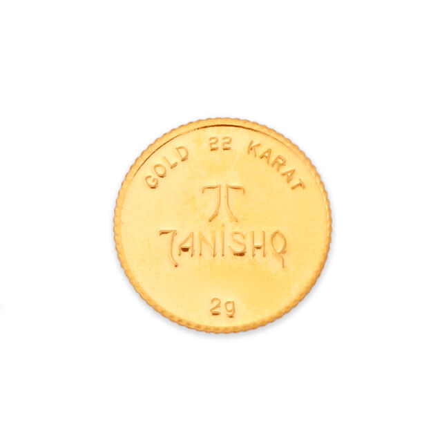 2 gram 22 Karat Gold Coin with Lakshmi Motif