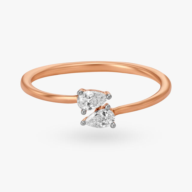 Dainty Overlap Diamond Ring