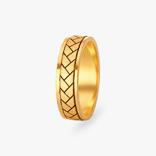 Chevron Gold Finger Ring