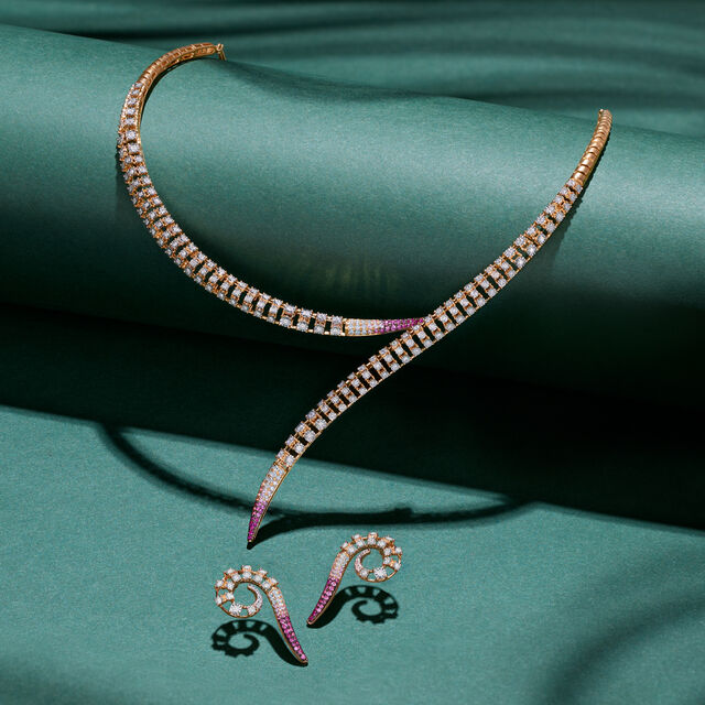 ruby necklace tanishq