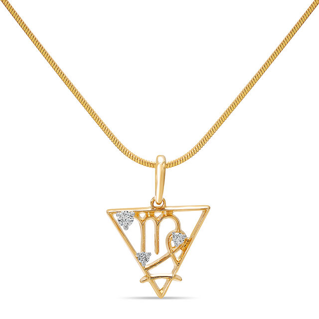 14kt Yellow Gold Virgo Pendant