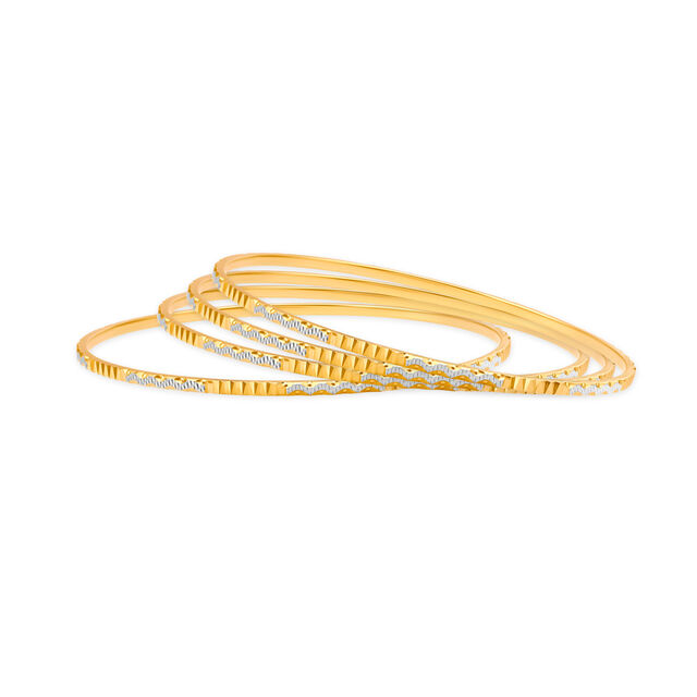 Sparkling Dainty Gold Bangle