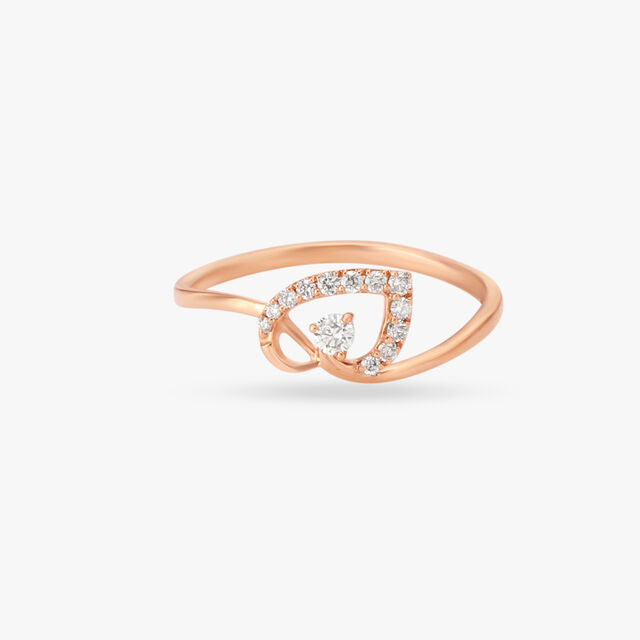 Leafy Allure Diamond Ring