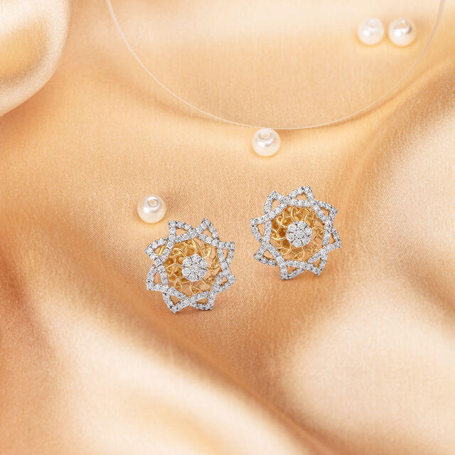Ethereal Diamond Stud Earrings