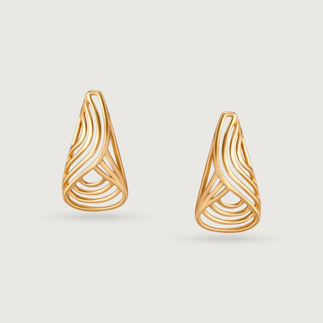 Buy 14KT Yellow Gold Triangle Edge Delight Stud Earrings at Best Price ...