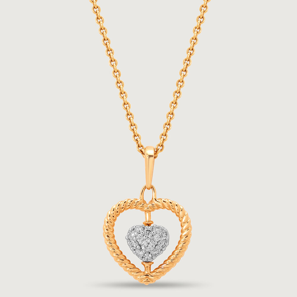 Buy Cupid Edit Dancing Hearts 18KT Gold & Diamond Pendant at Best Price ...