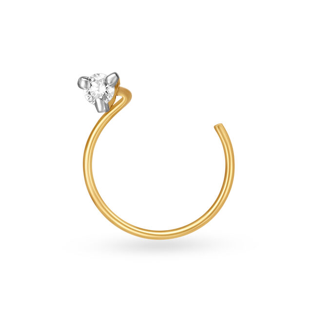 Buy Classy Gold and Diamond Nose Pin at Best Price | Tanishq UAE