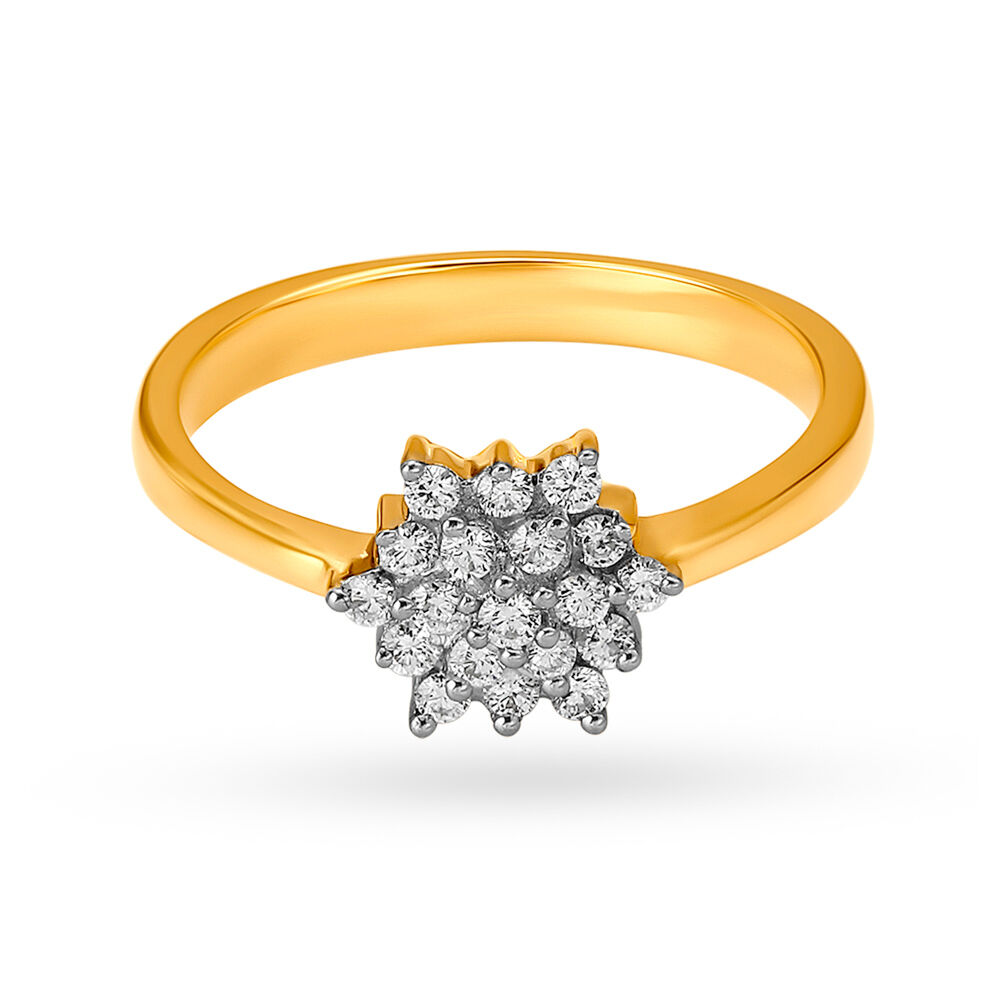 Buy Flawless Asterisk 18 Karat Gold And Diamond Ring at Best Price ...