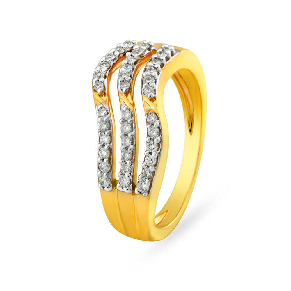 Contemporary Line Diamond Ring