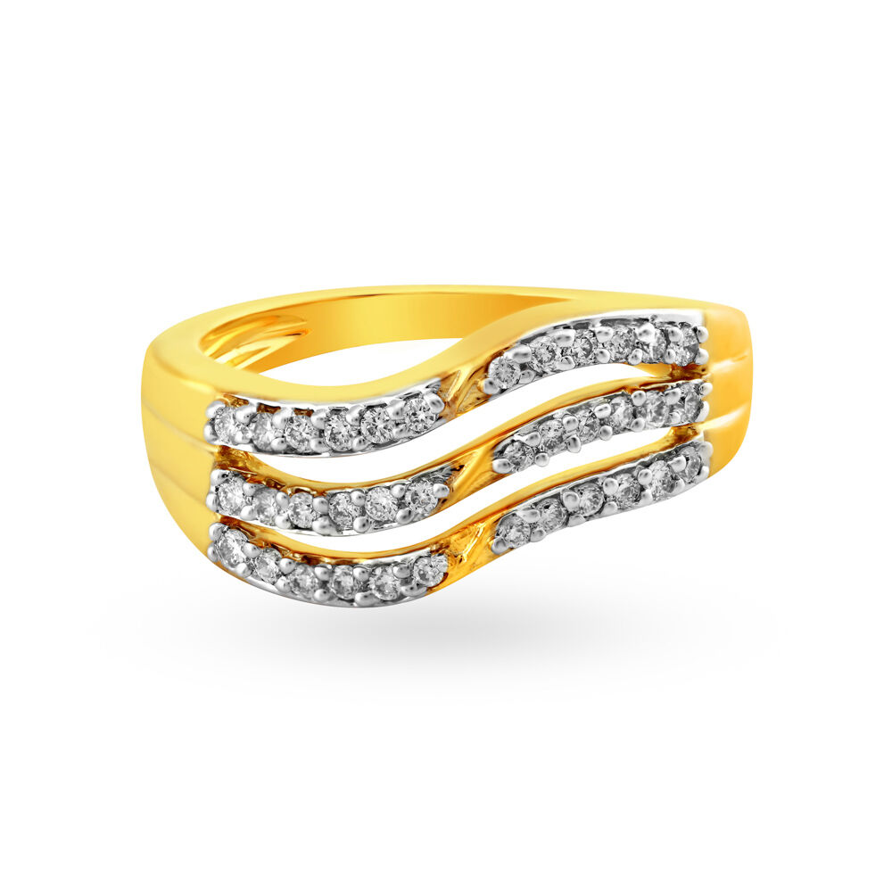 Contemporary Line Diamond Ring