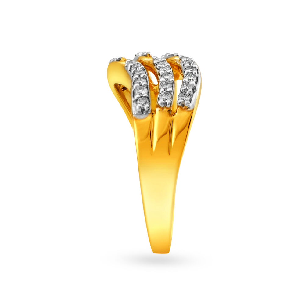 Contemporary Line Diamond Ring