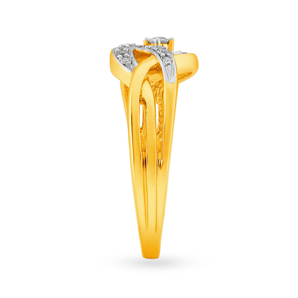 Contemporary Interwoven Diamond Ring