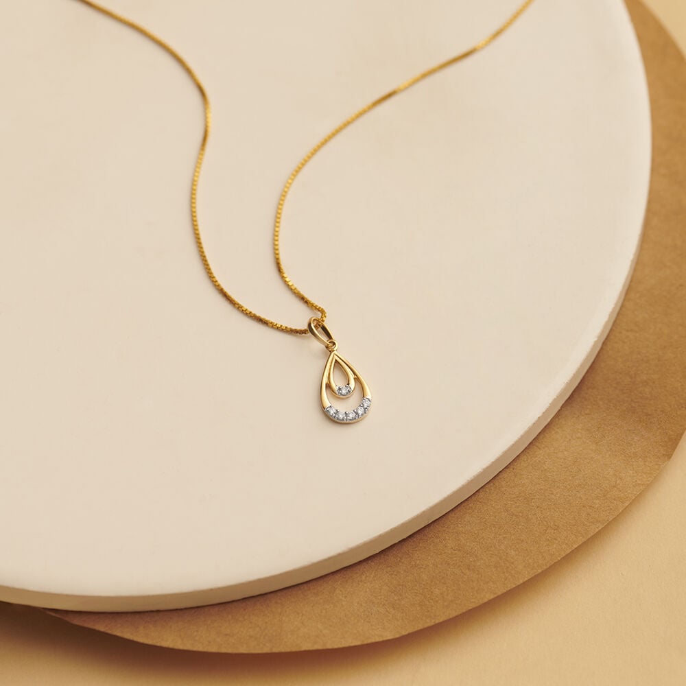 Buy Teardrop Diamond Pendant at Best Price | Tanishq UAE