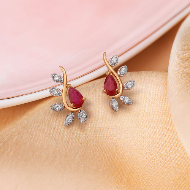 ruby stone earrings under ₹ 5000