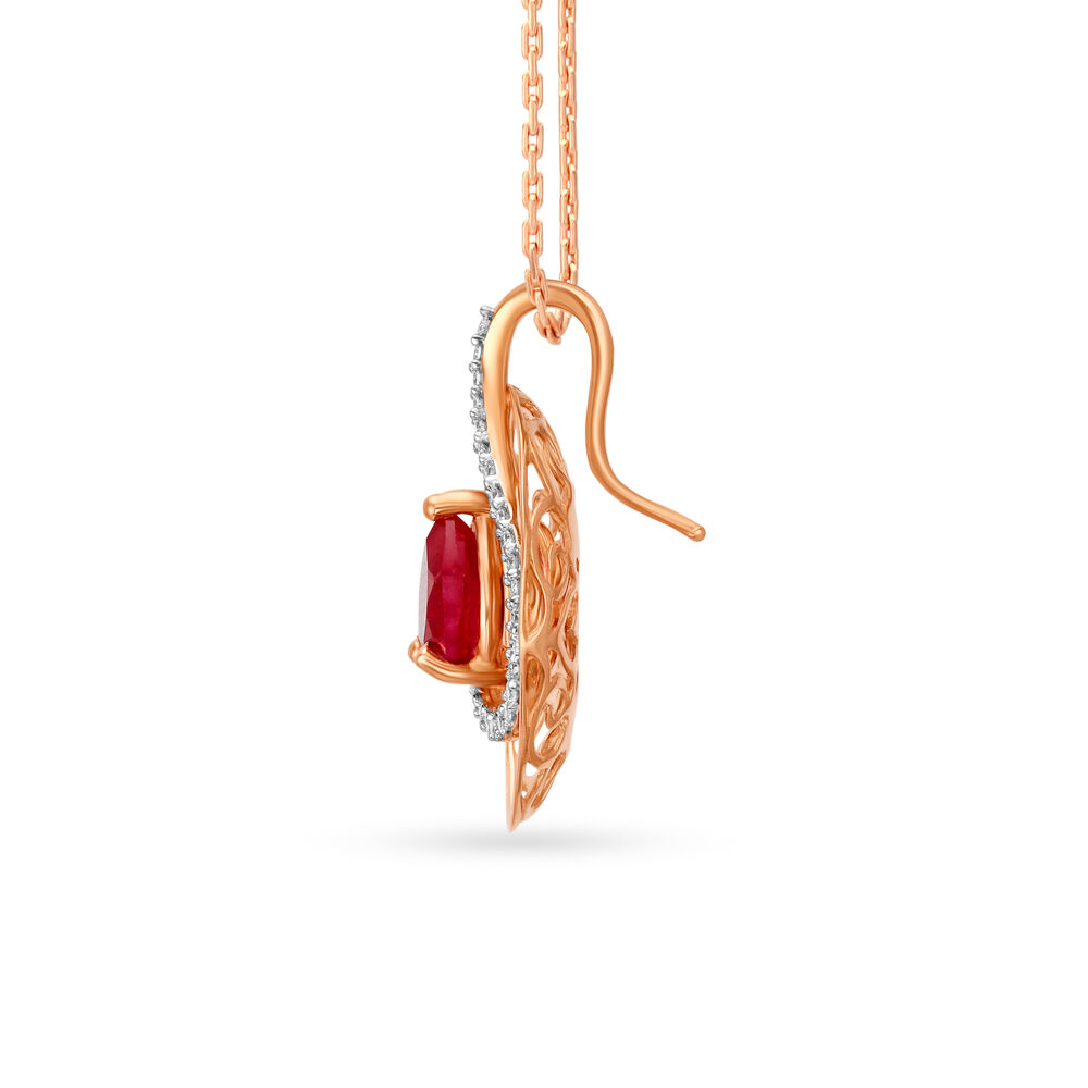 Buy Ethnic Ruby and Diamond Cocktail Look Pendant at Best Price ...