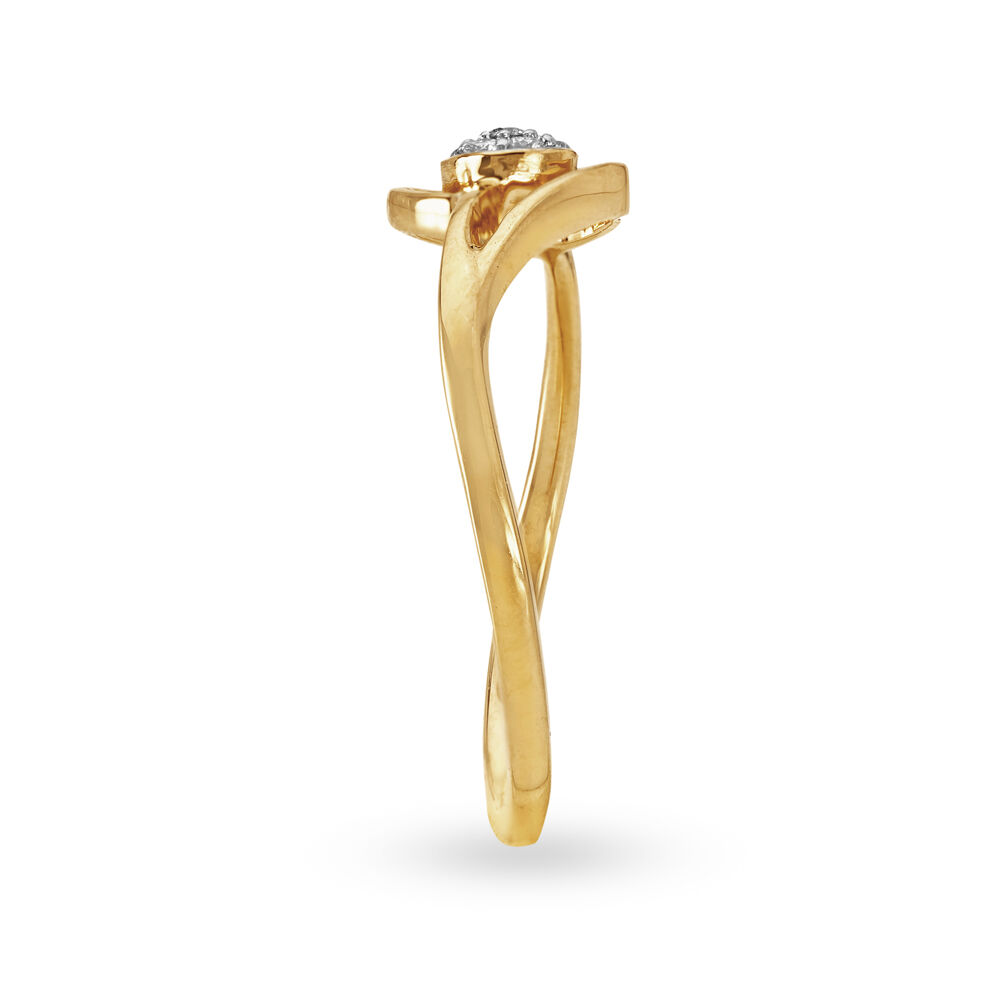 Slender Diamond Droplet Ring