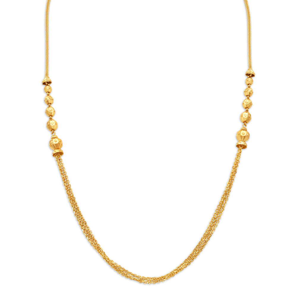 Buy Captivating Yellow Gold Triple String Ball Chain at Best Price ...