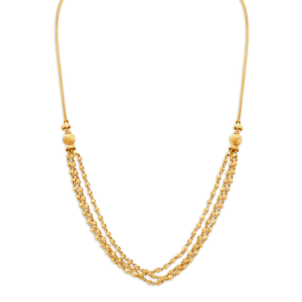 Buy Mesmerizing Yellow Gold Triple String Ball Chain at Best Price ...